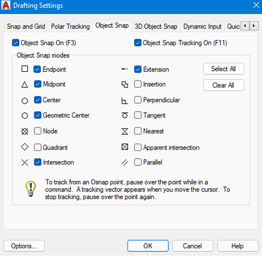 AutoCAD 2022 Object Snap