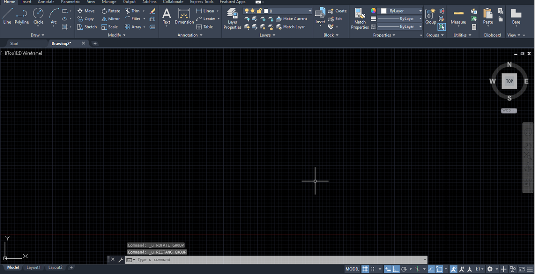AutoCAD 2022 Rotate Command