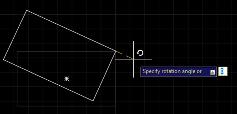 AutoCAD 2022 Rotate Command