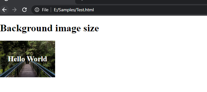 How To Set Background Image Size Using CSS 