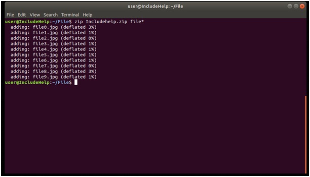 ZIP Files On Command Line In Linux