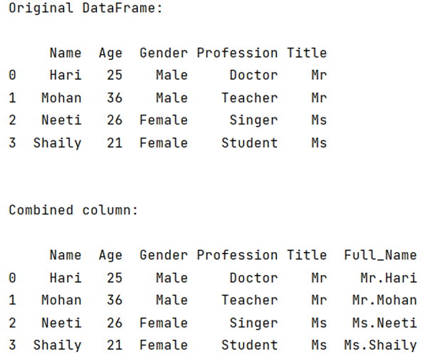 Combine Two Columns Of Text In Pandas DataFrame