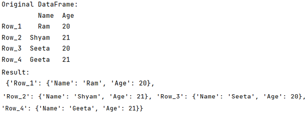 How To Convert Rows In DataFrame In Python To Dictionaries 