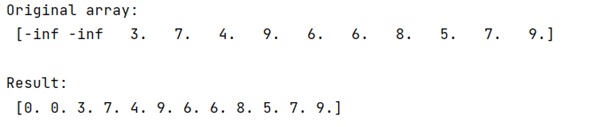 Python Replace inf With Zero Value In NumPy Array